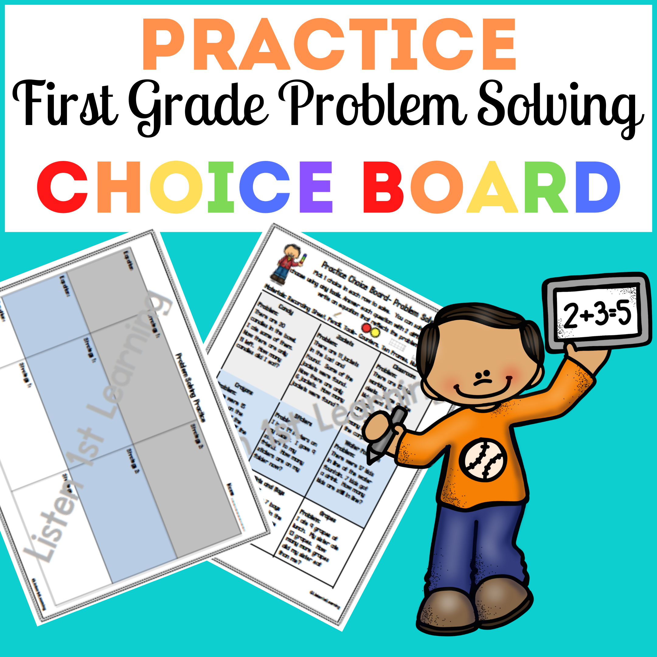 Practice Choice Board2: Problem Solving – Listen 1st Learning