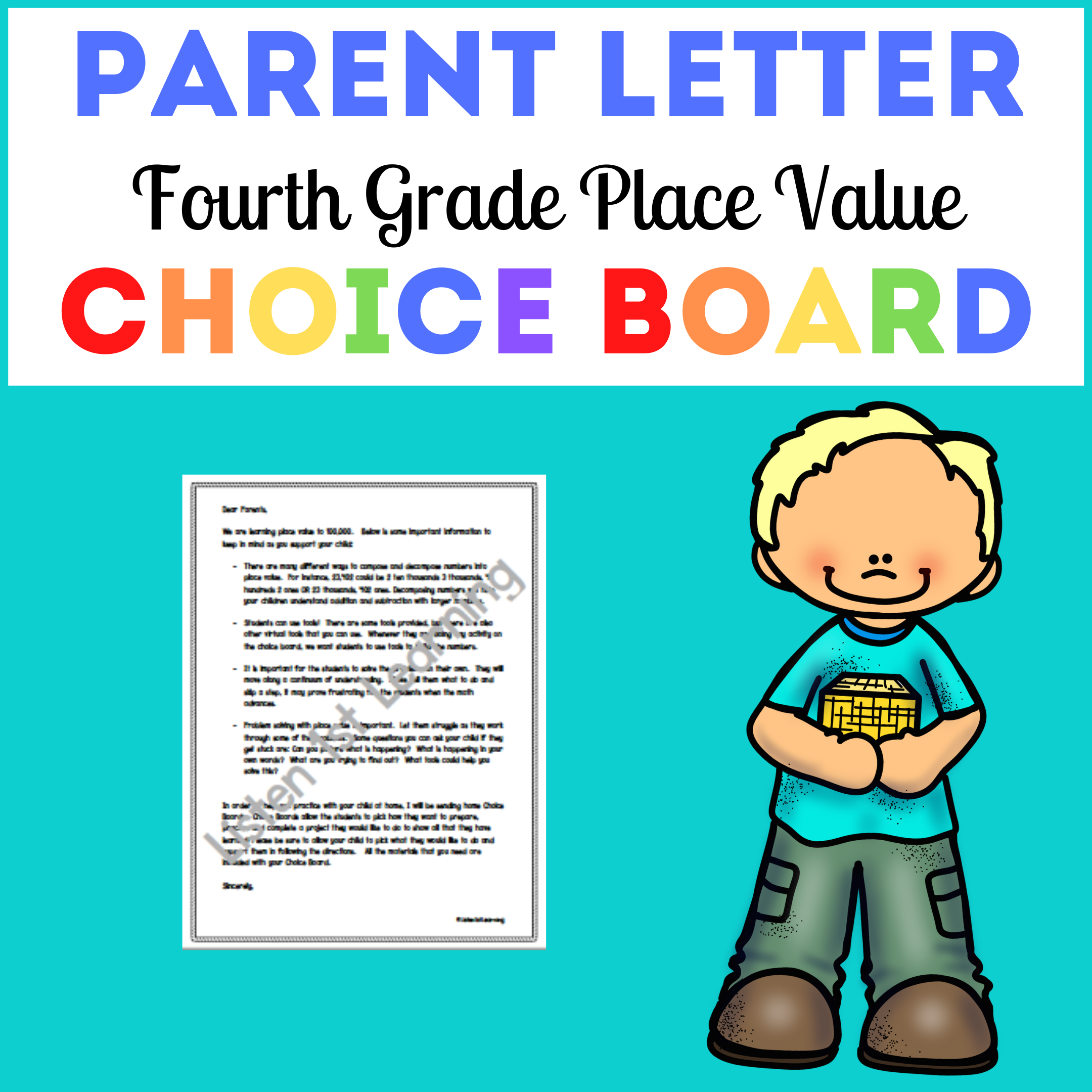 Parent Letter for Place Value – Listen 1st Learning