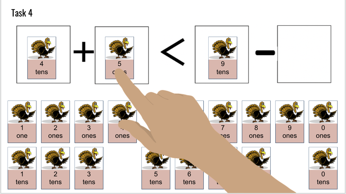 A True Thanksgiving Task with Turkey Place Value Cards (PDF & Virtual ...