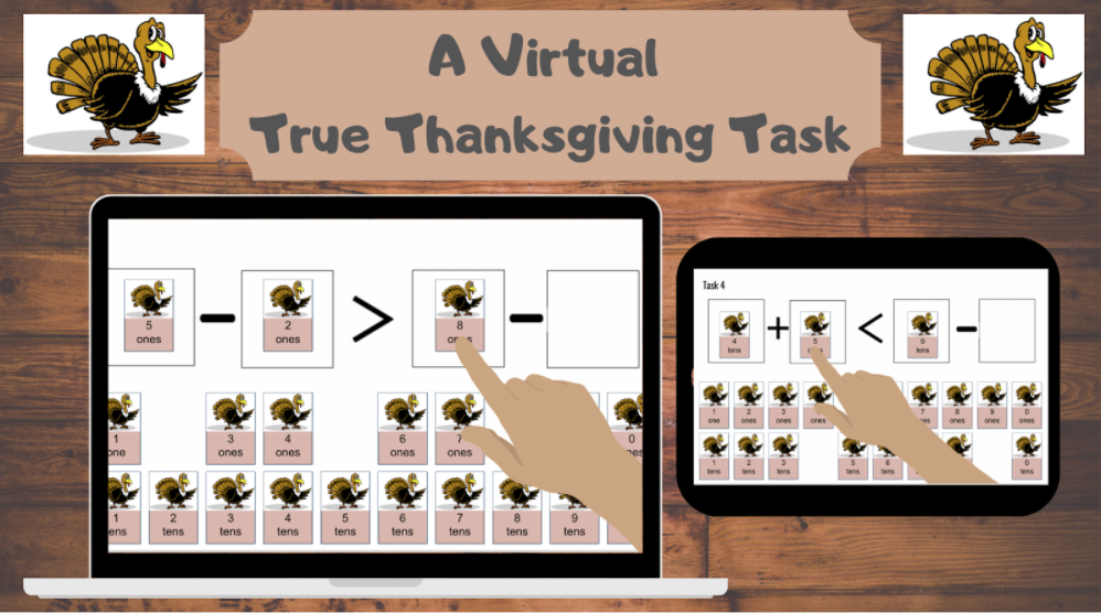 A True Thanksgiving Task with Turkey Place Value Cards (PDF & Virtual ...