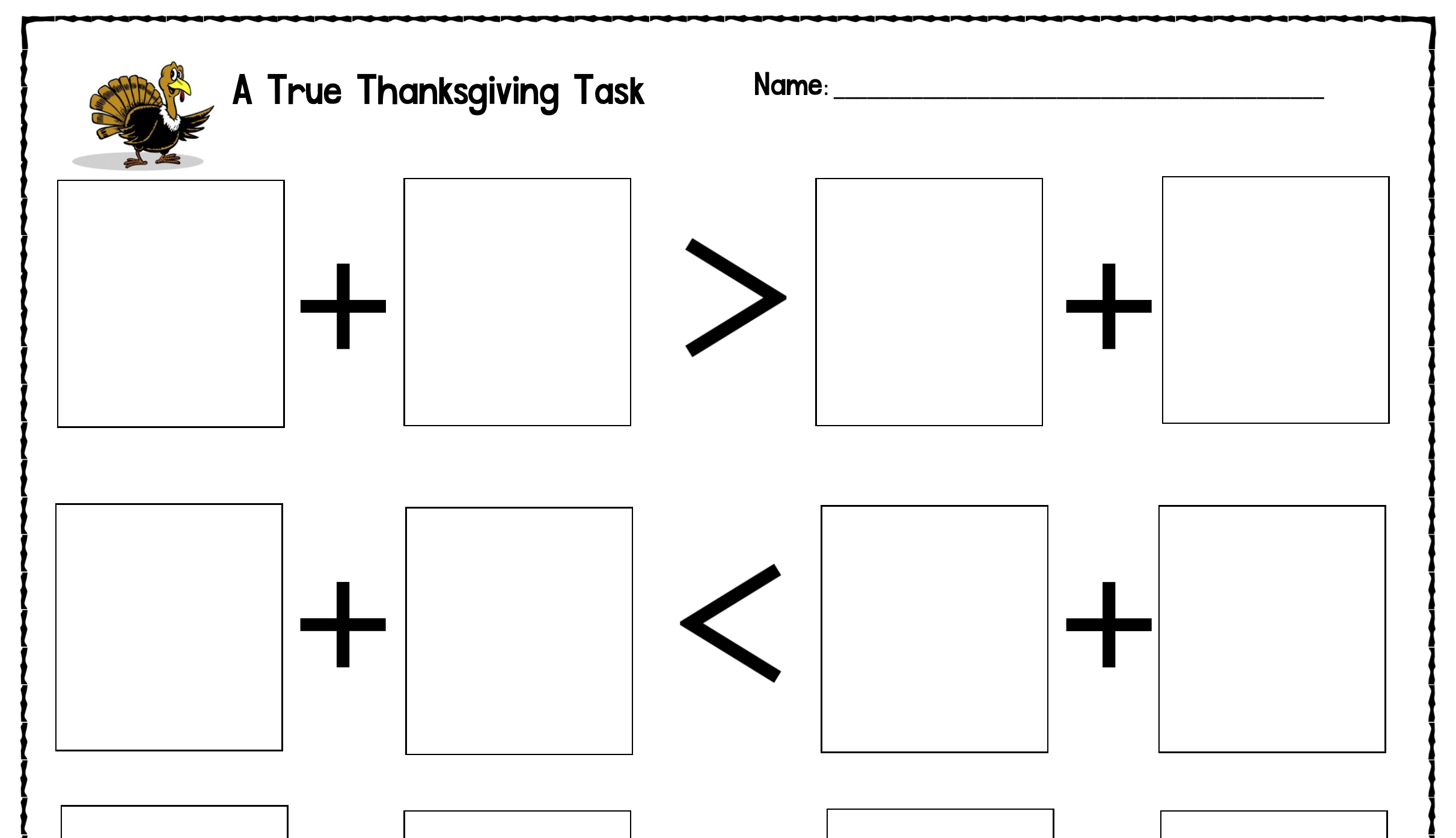A True Thanksgiving Task with Turkey Place Value Cards (PDF & Virtual ...