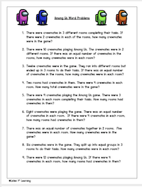 ‘Among Us’ Word Problems – Listen 1st Learning