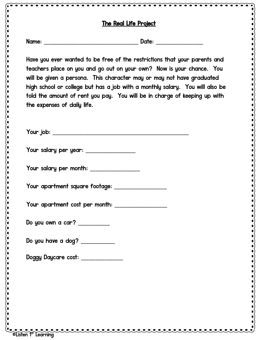 The Real Life Project – Listen 1st Learning